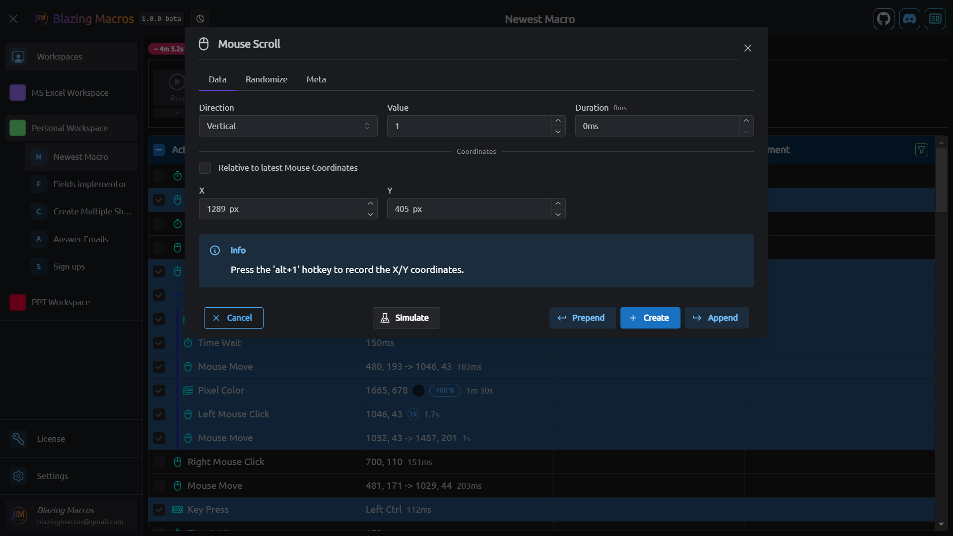 Mouse Scroll - Blazing Macros