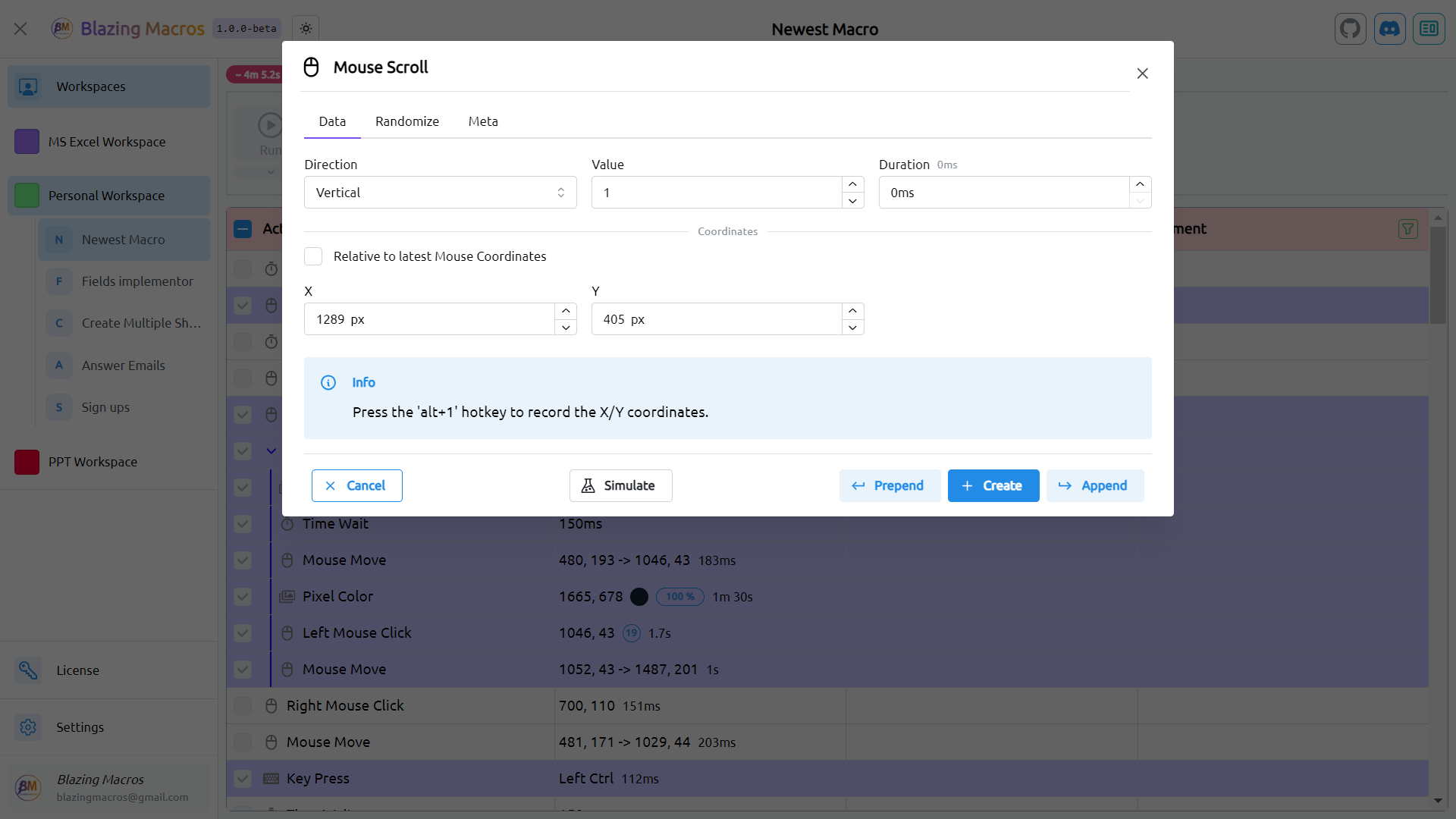 Mouse Scroll - Blazing Macros